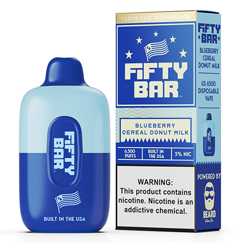 Fifty Bar - Disposable Vape Device - Blueberry Cereal Donut Milk (10 P ...